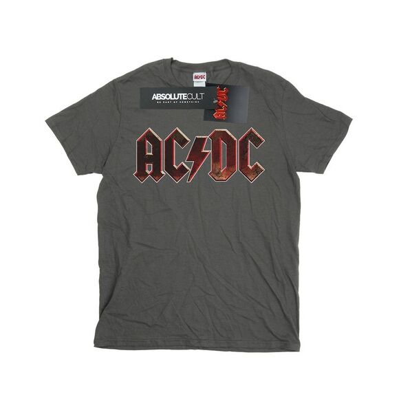 AC/DC | Shirts | Acdc Mens Raw Distressed Logo Tshirt Charcoal | Poshmark